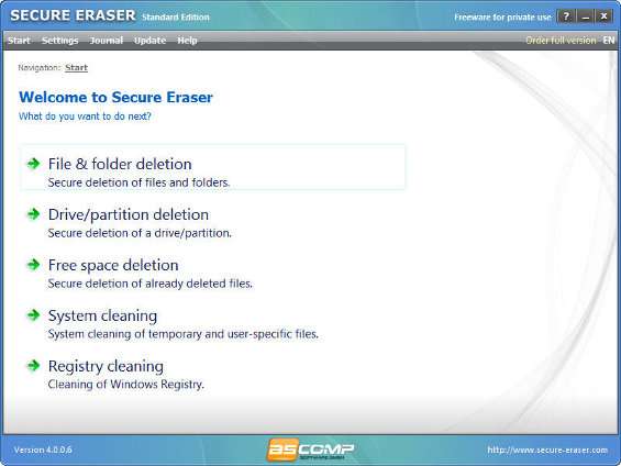 Secure Eraser | Download e installazione