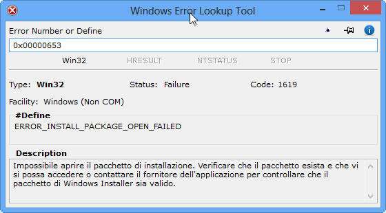 Windows Error Lookup Tool | Download e installazione