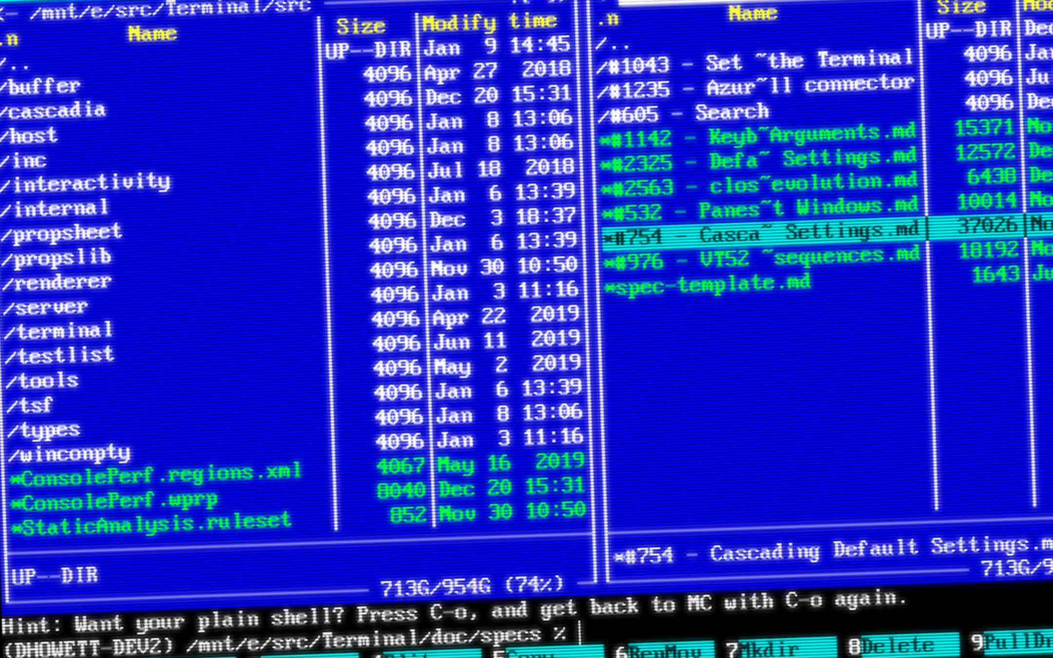 Il nuovo Terminal di Windows come sui monitor CRT