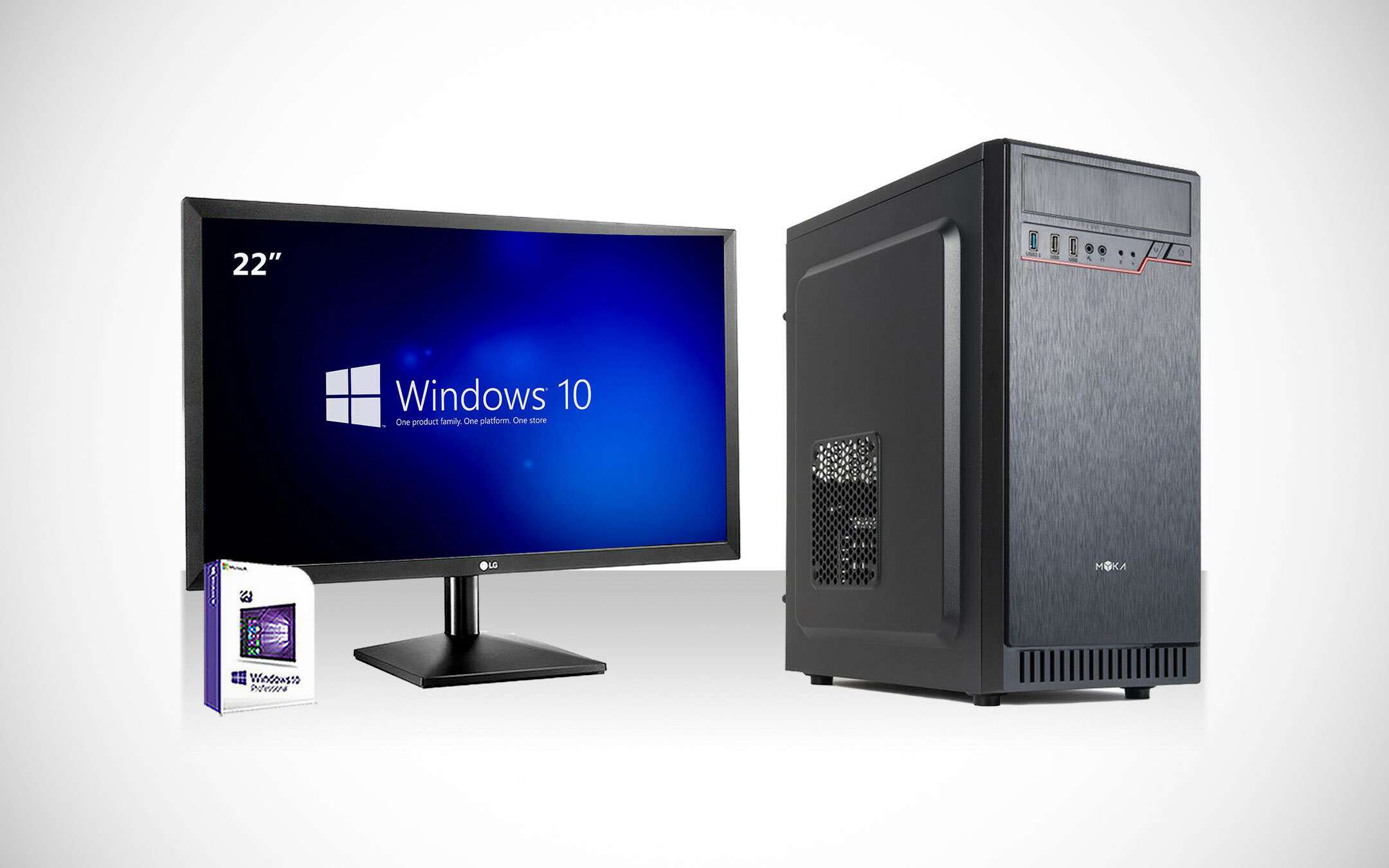 Offerte eBay: PC desktop W10 con monitor, tastiera, mouse e casse