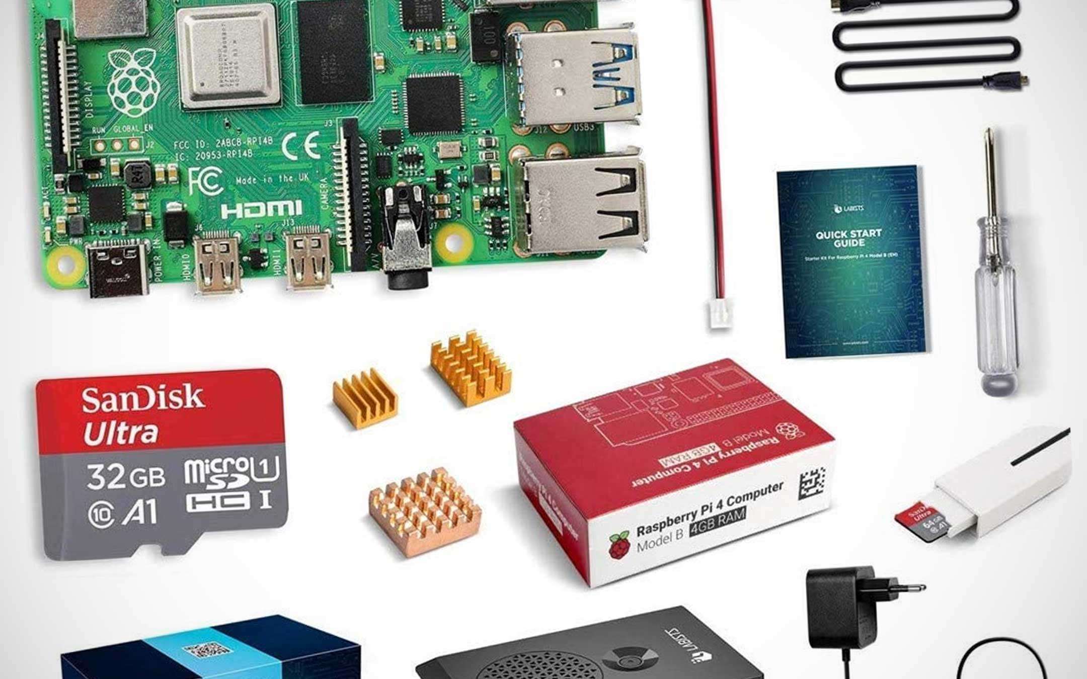 Lo starter kit per Raspberry Pi 4 (Model B 4 GB) in offerta su Amazon