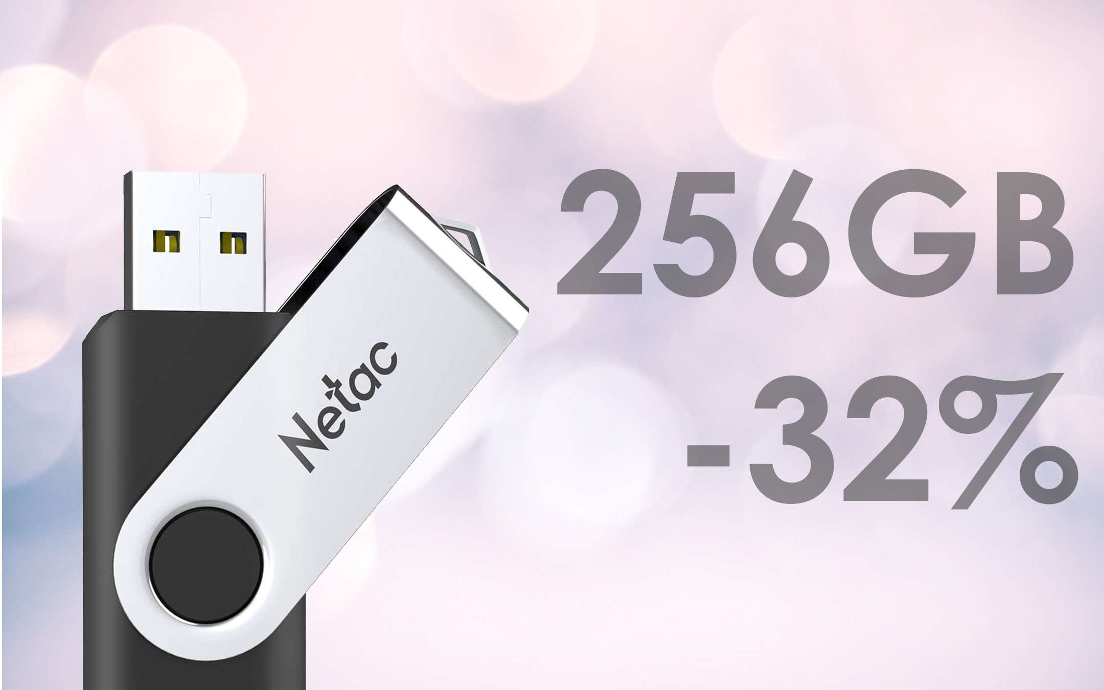 USB 3.0 Netac: 256GB di spazio e 32% di sconto