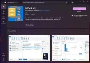 WinZip (quello vero) sul Microsoft Store di Windows 11