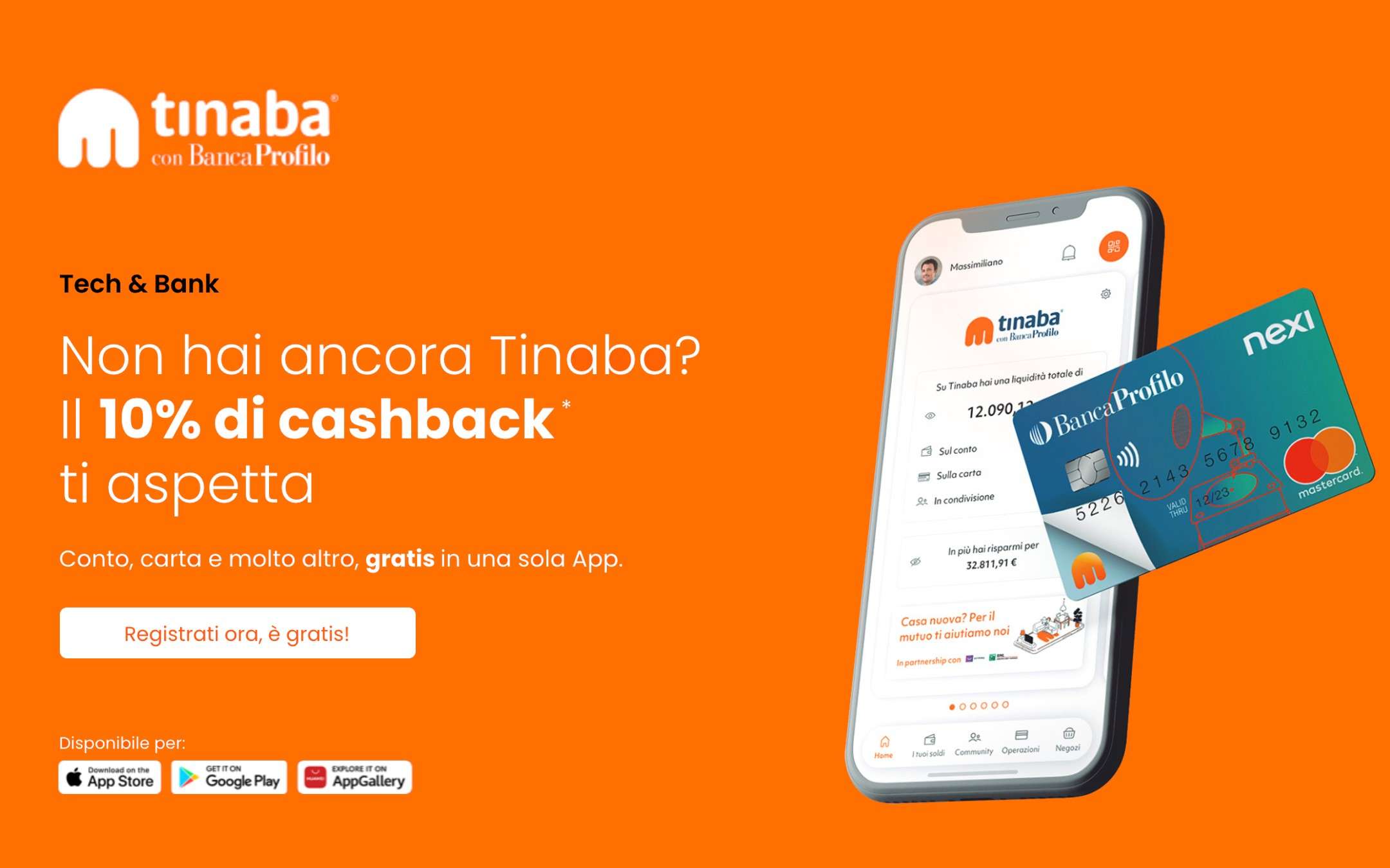 Come ottenere il 10% di cashback dai propri acquisti con Tinaba