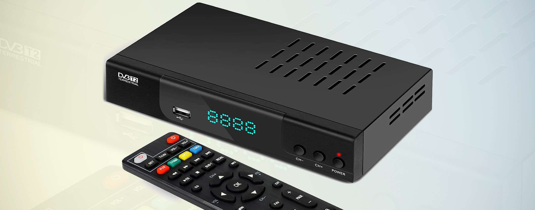 Digitale terrestre: decoder DVB-T2 multifunzione a -39%