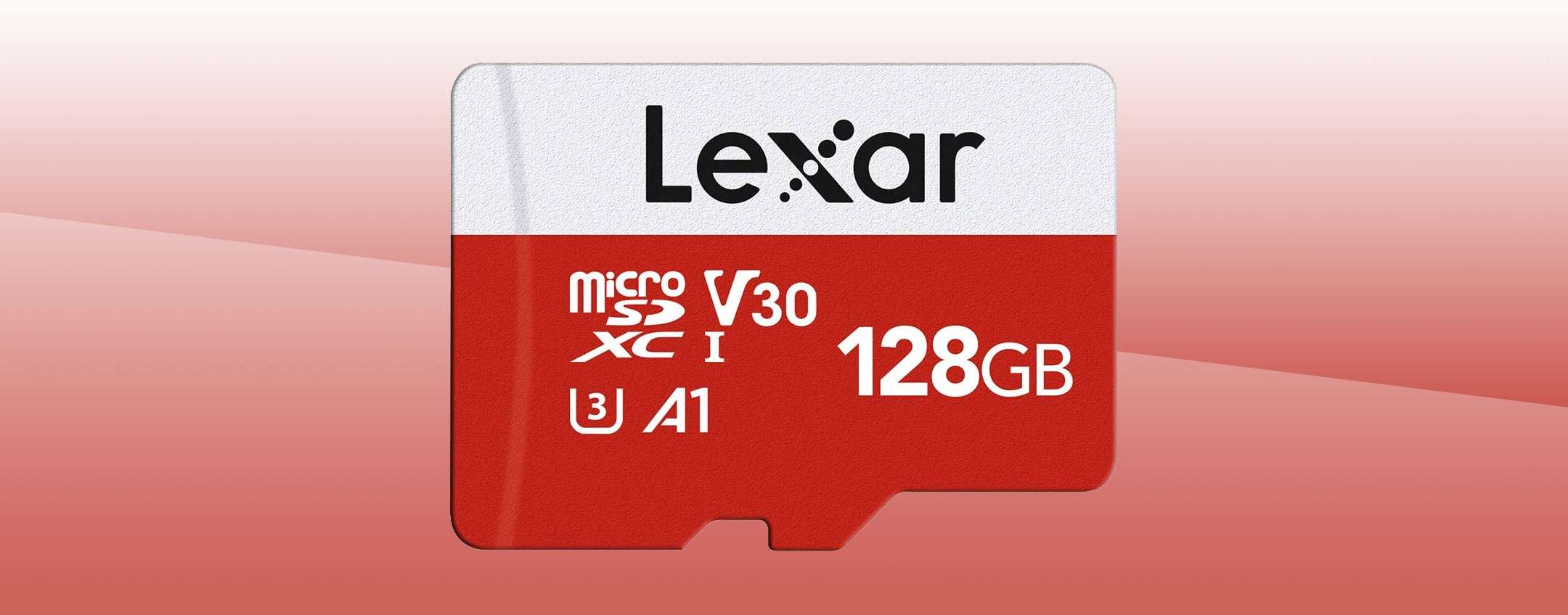 Lexar, la microSD da 128 GB oggi al PREZZO MINIMO