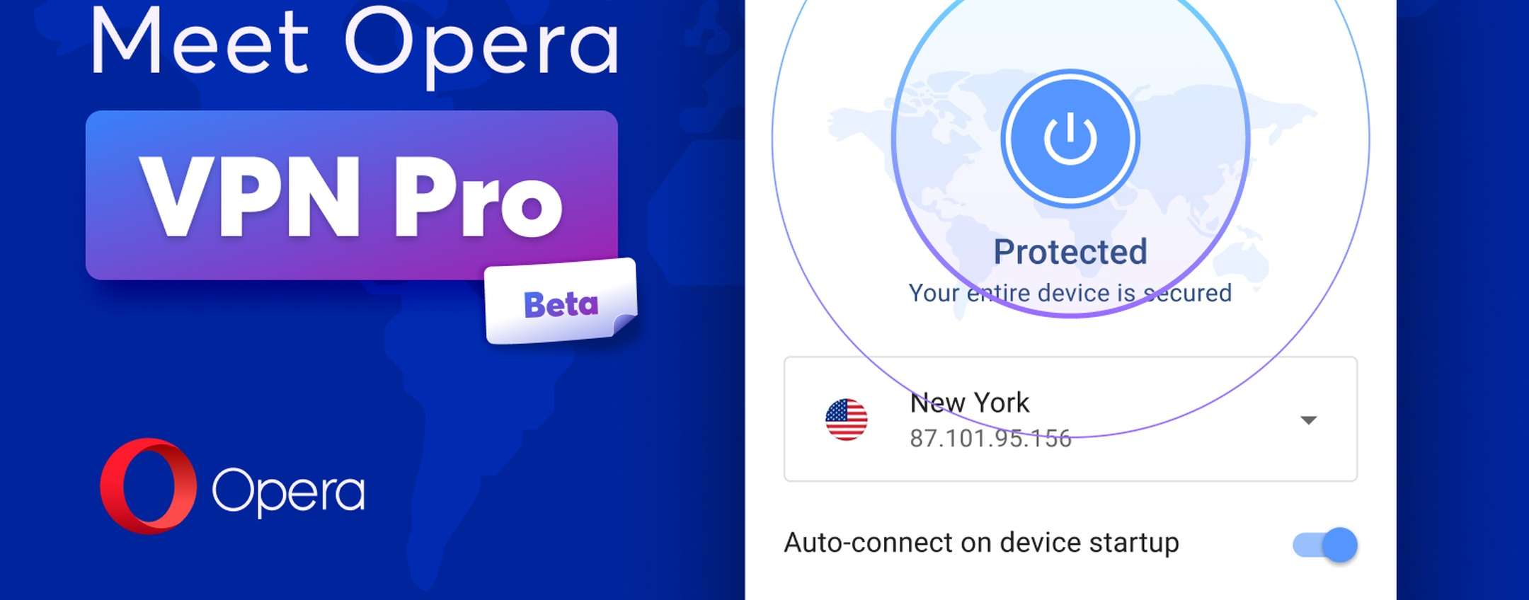 Opera per Android: VPN Pro protegge tutto