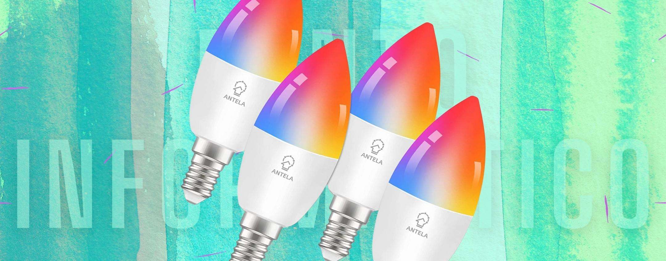 Lampadine SMART E14, con questo pacco da 4 il risparmio è EXTRA