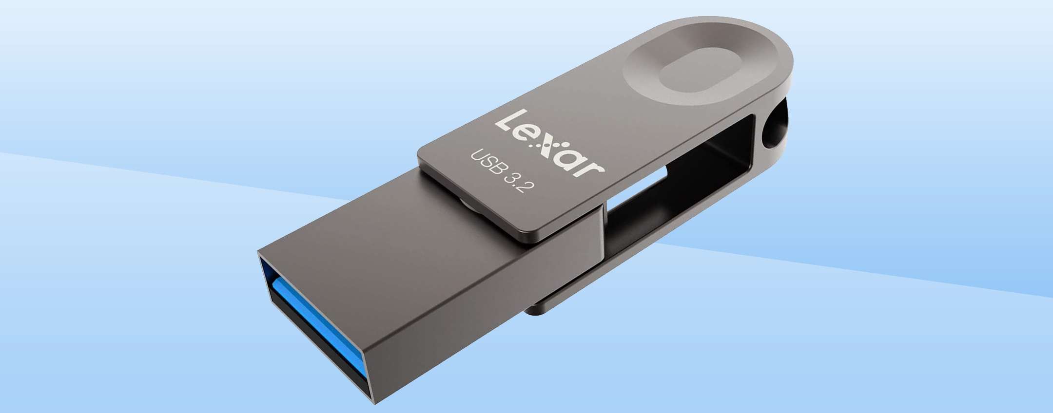 Prime Days: forte sconto sulla pendrive da 128 GB di Lexar (USB 3.2)