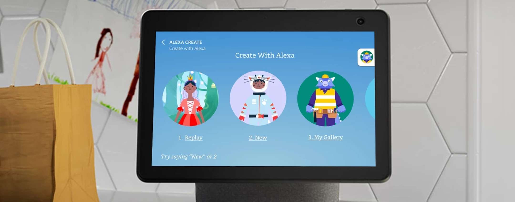 Amazon Create with Alexa: storie IA su Echo Show