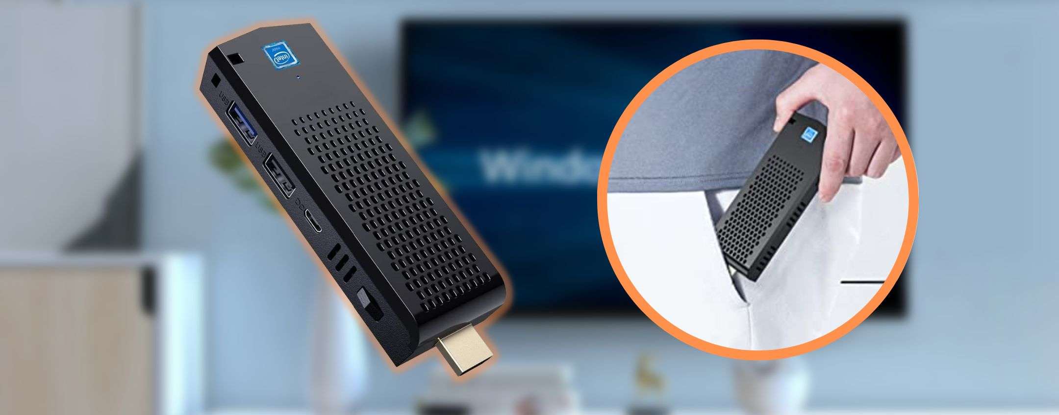 Questo Mini PC Stick con W10 CROLLA a 99€ e lo porti in tasca