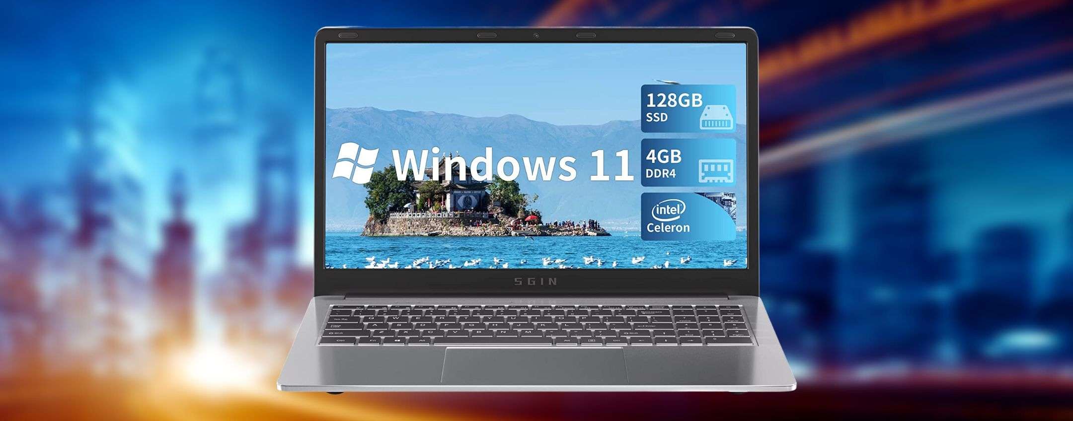 Notebook con W11, Intel e SSD: solo 219 euro in offerta lampo Amazon