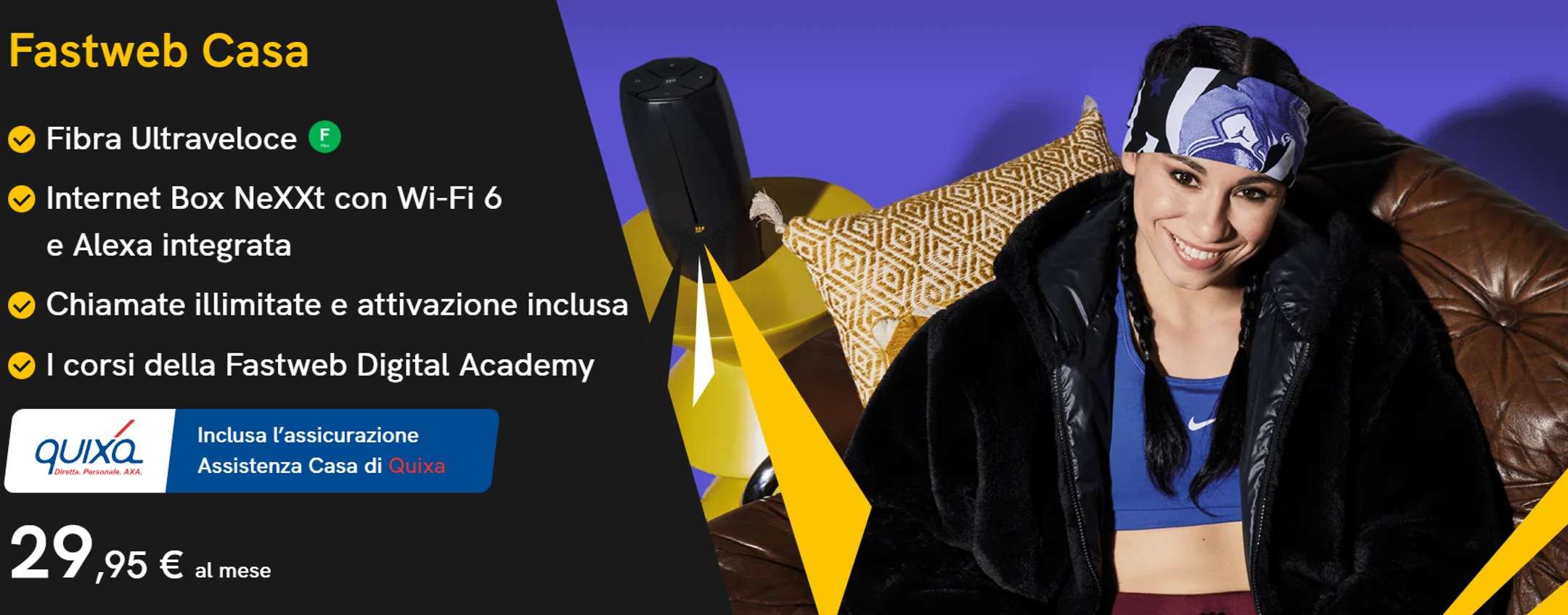 Fastweb Casa: Fibra e Alexa con 1 MESE GRATIS