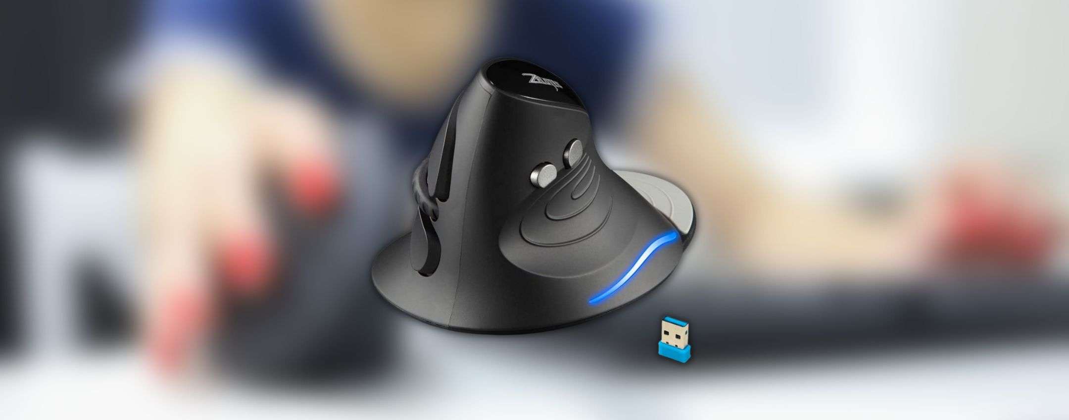 Lavora a lungo con il mouse wireless verticale in offerta a 18€ su Amazon