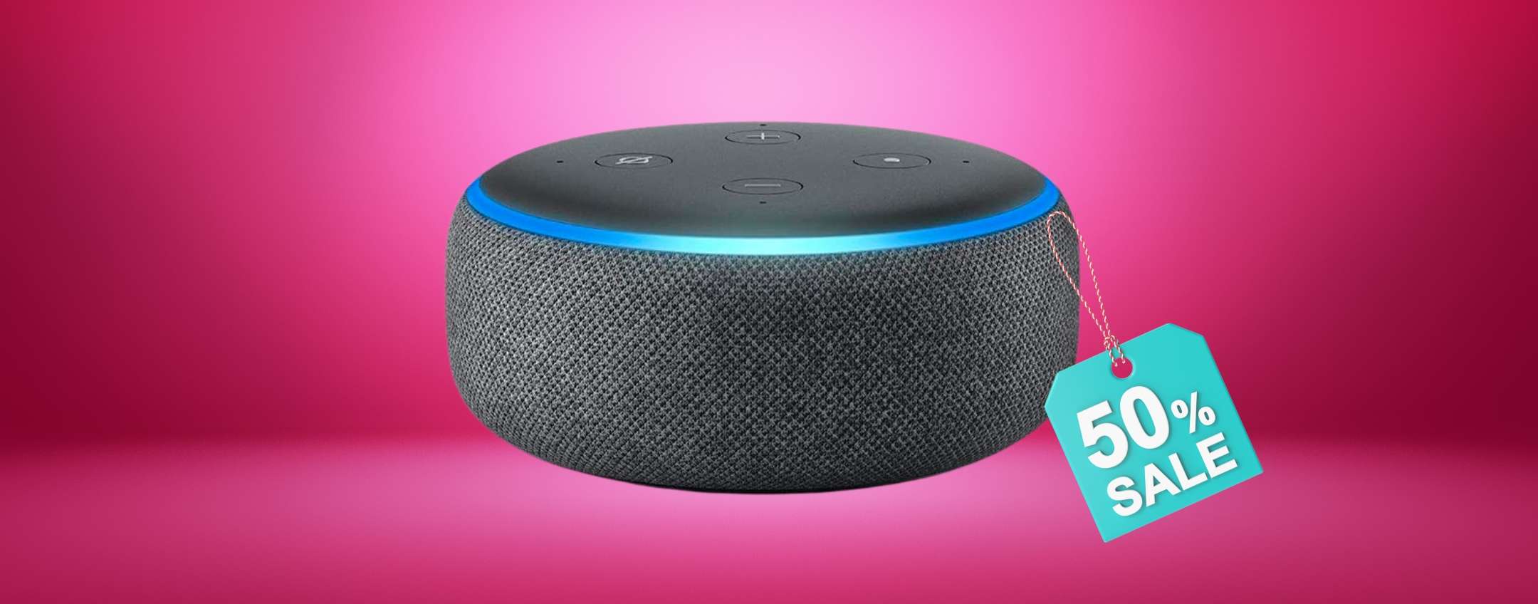 Echo Dot 3a generazione: porta in casa Alexa con il 50% di sconto