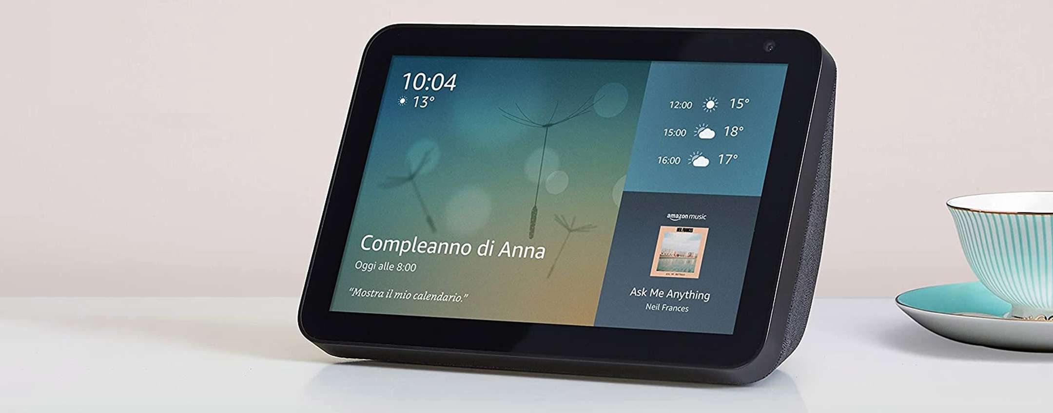 Echo Show 8 con Alexa: il prezzo crolla su Amazon