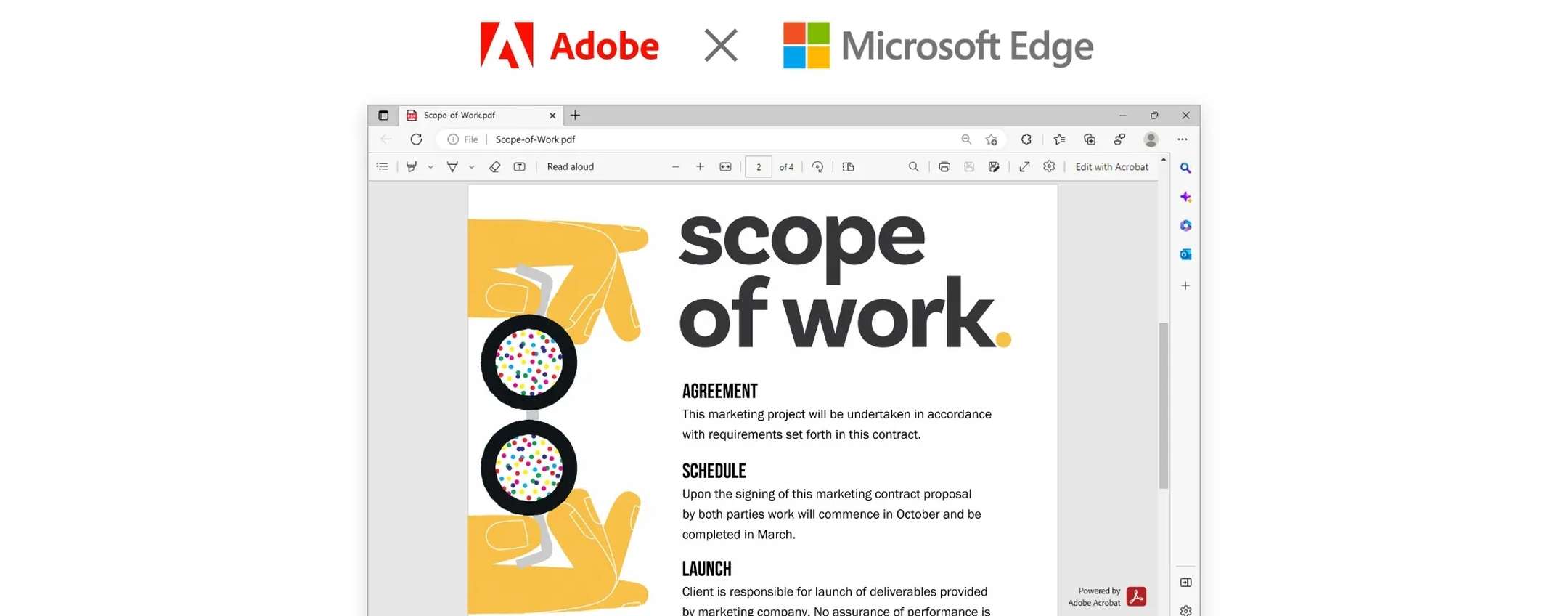 Microsoft integra Adobe Acrobat PDF in Edge