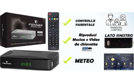 Digitale terrestre: Decoder Fenner a 18€ su Amazon, una BOMBA