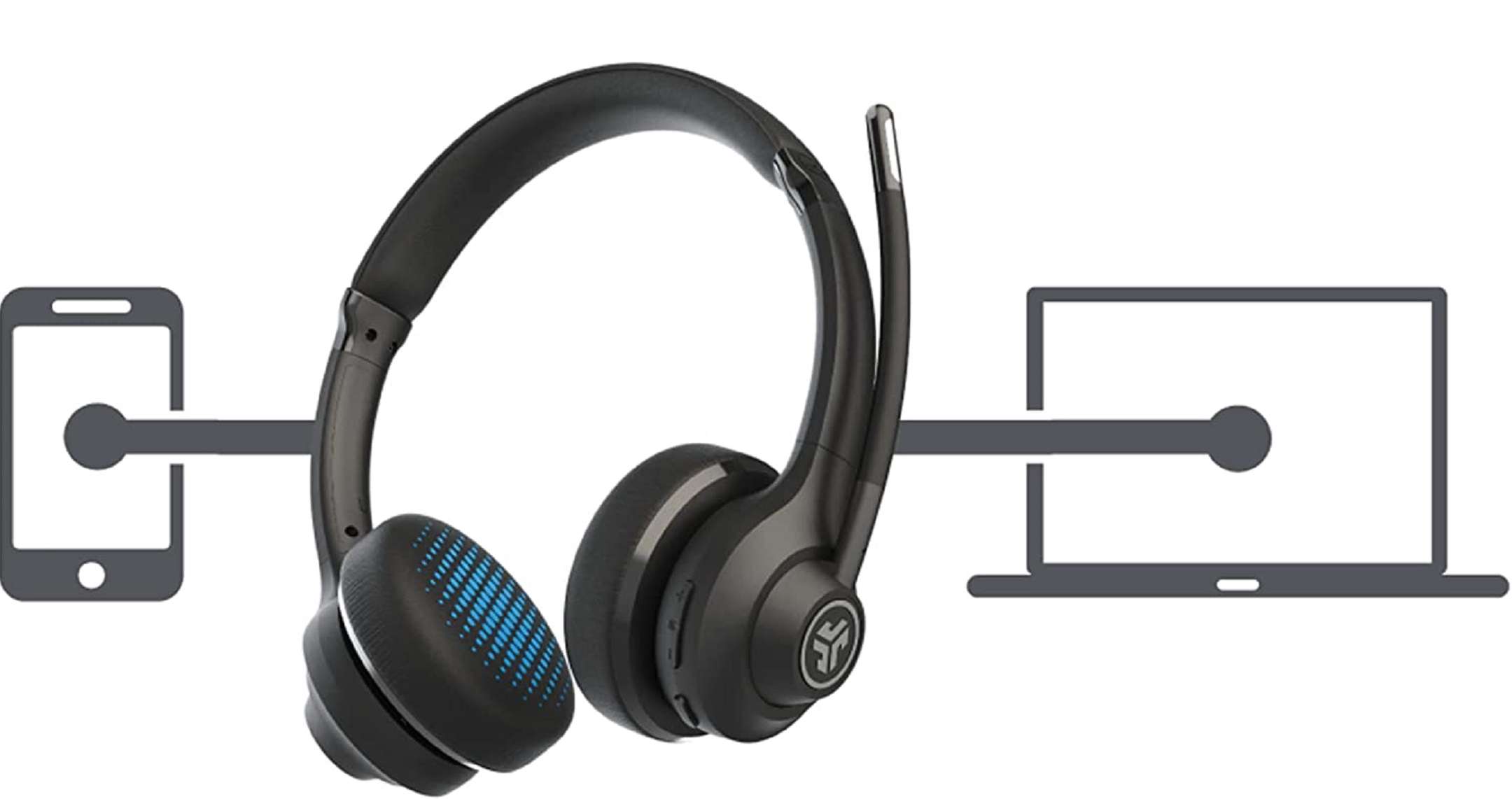 Cuffie JLab Go Work con Bluetooth Multipoint a un prezzo MAI VISTO