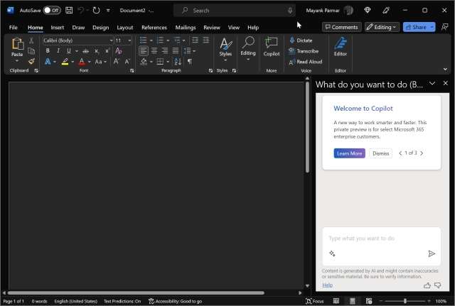 Microsoft 365 Copilot: prime immagini in Word Microsoft 365 Copilot: prime immagini in Word