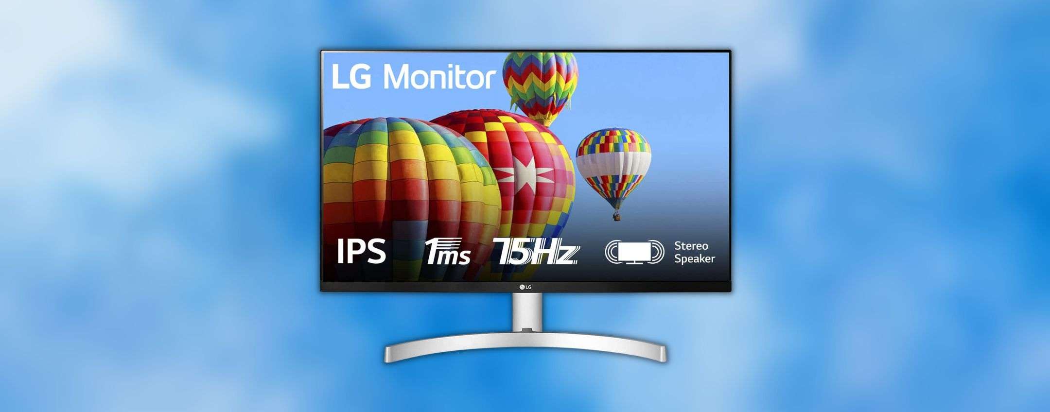 Monitor LG 27" Full HD in offerta Amazon: solo 179€