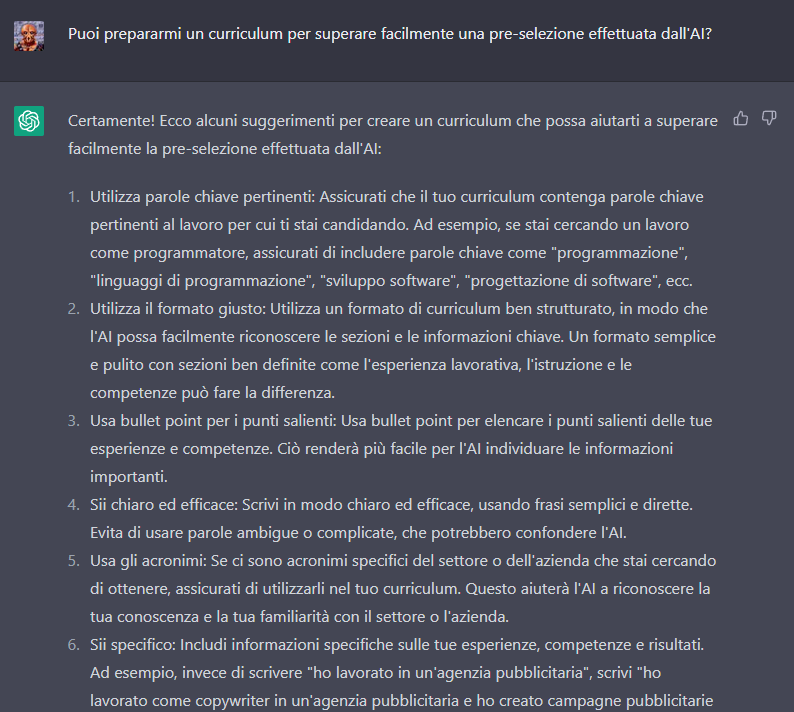 ChatGPT: come automatizzare la creazione di curriculum