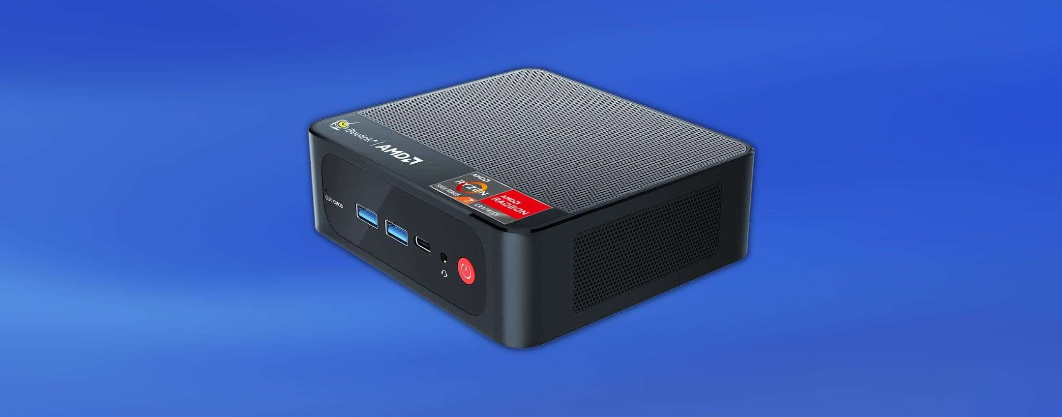 Mini PC con Ryzen 7, 16GB RAM e SSD 500GB: DOPPIO SCONTO Amazon