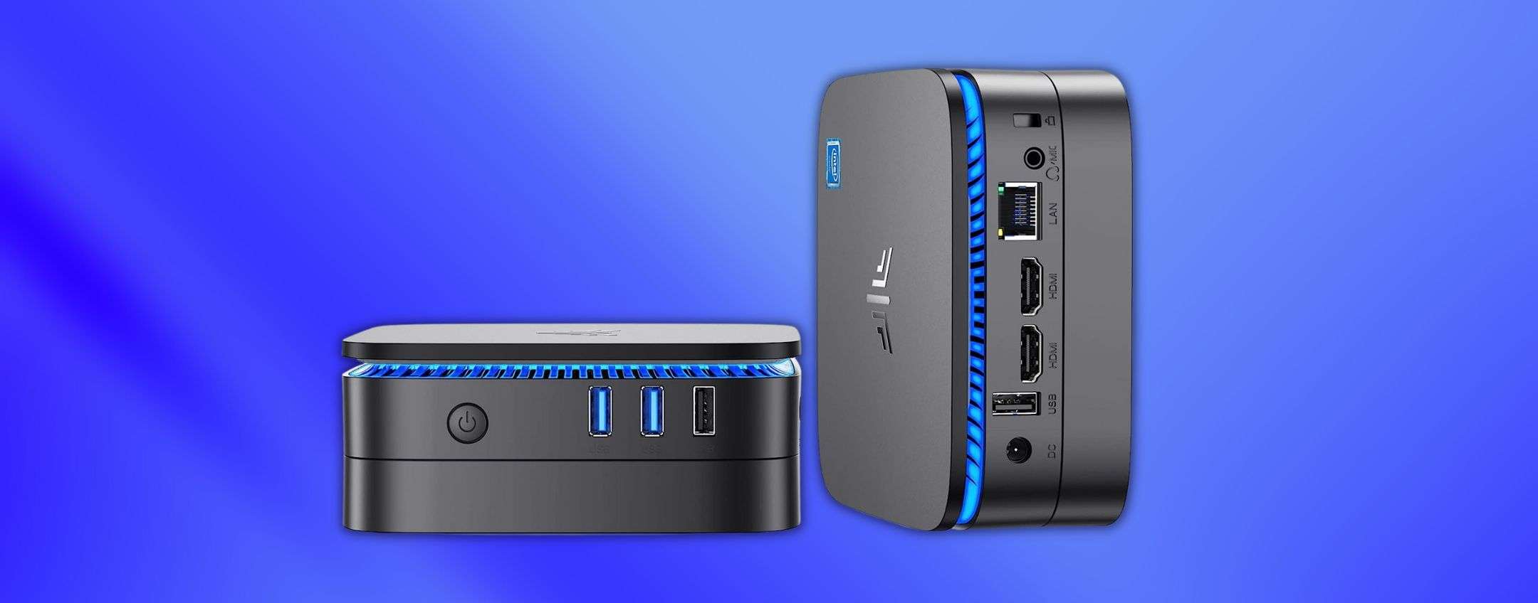 Mini PC con Windows 11 Pro, 12GB RAM e SSD da 256GB a meno di 200€