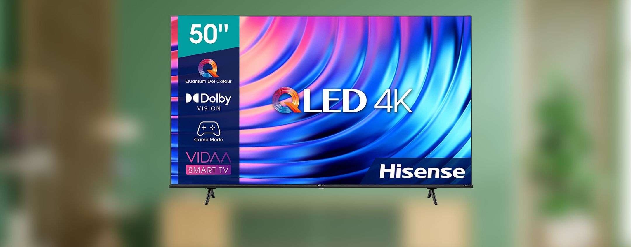 Hisense QLED 4K da 50 pollici a soli 359,99 euro su Amazon