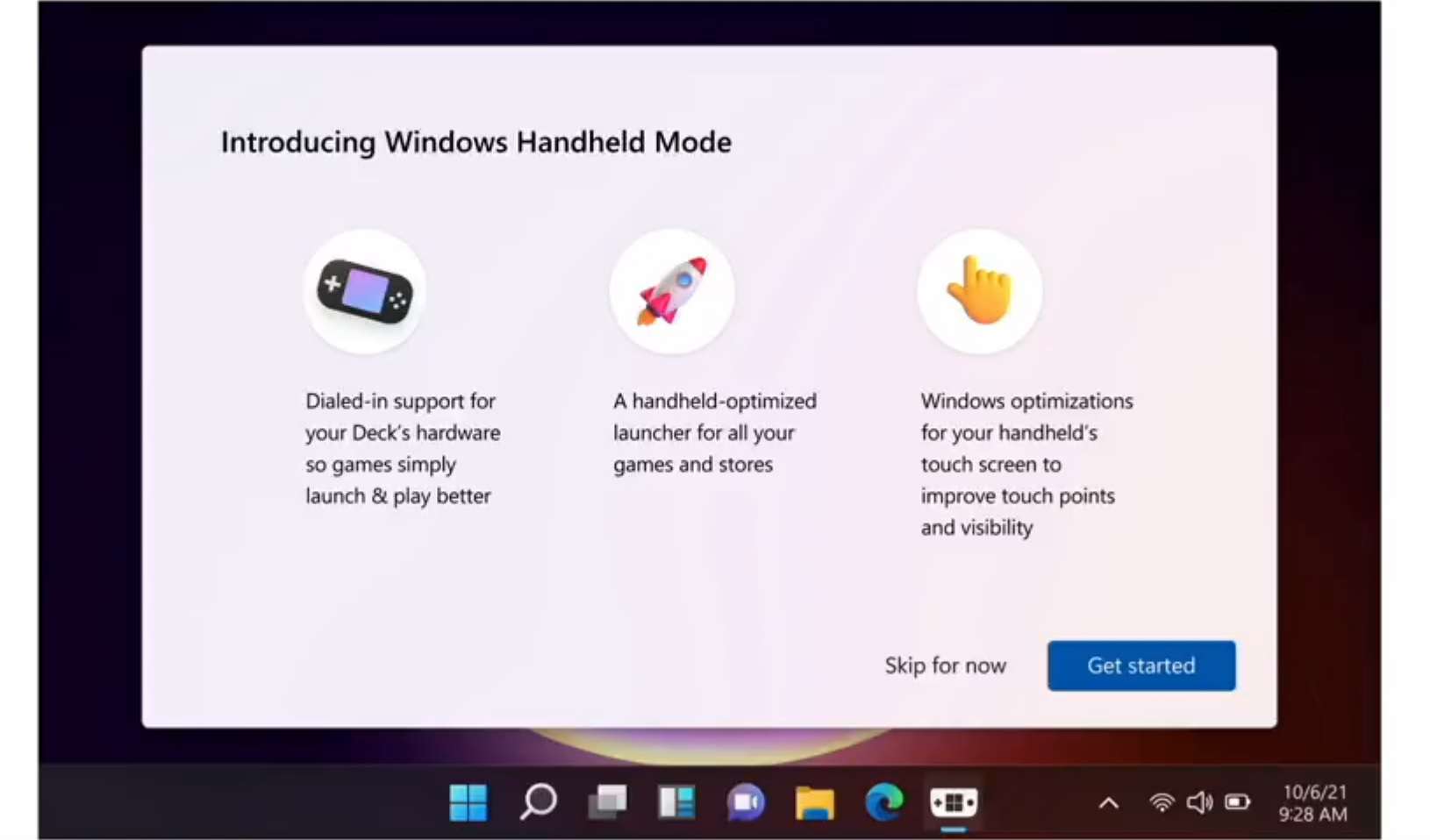 Windows 11 avrà una modalità "Handheld" per Steam Deck?