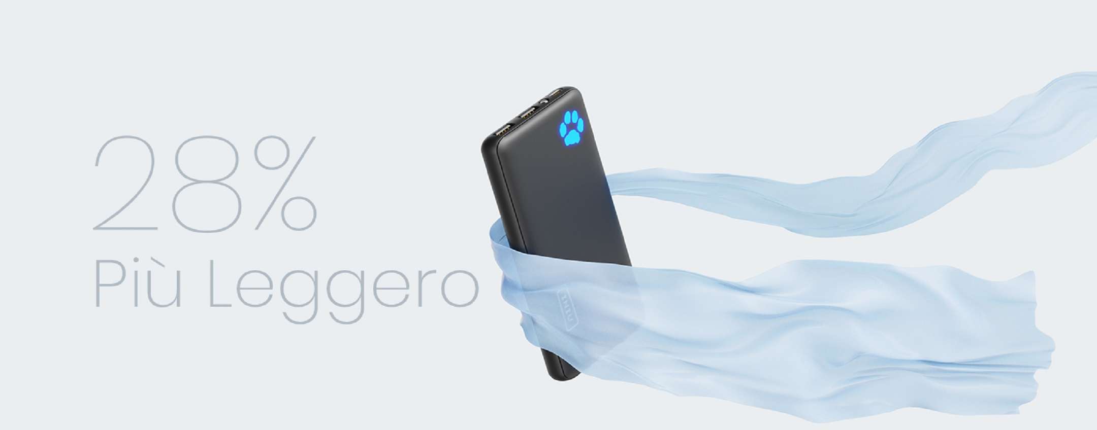 BASTANO 18 EURO per il Power Bank ultra sottile e potente