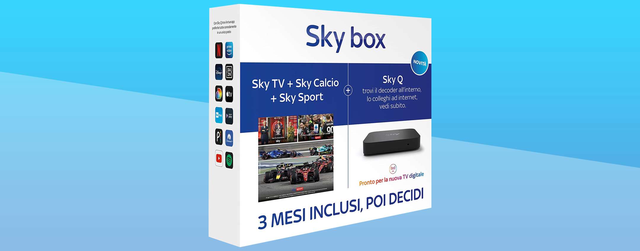Sky box con decoder, calcio, TV e sport: MAXI SCONTO