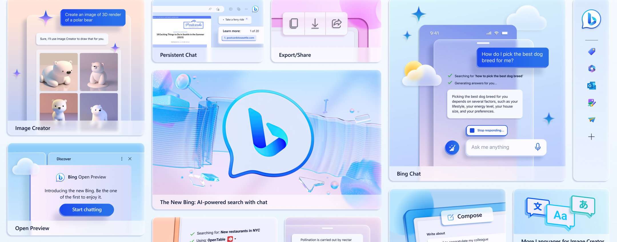 Bing Chat: widget per Android e altre novità