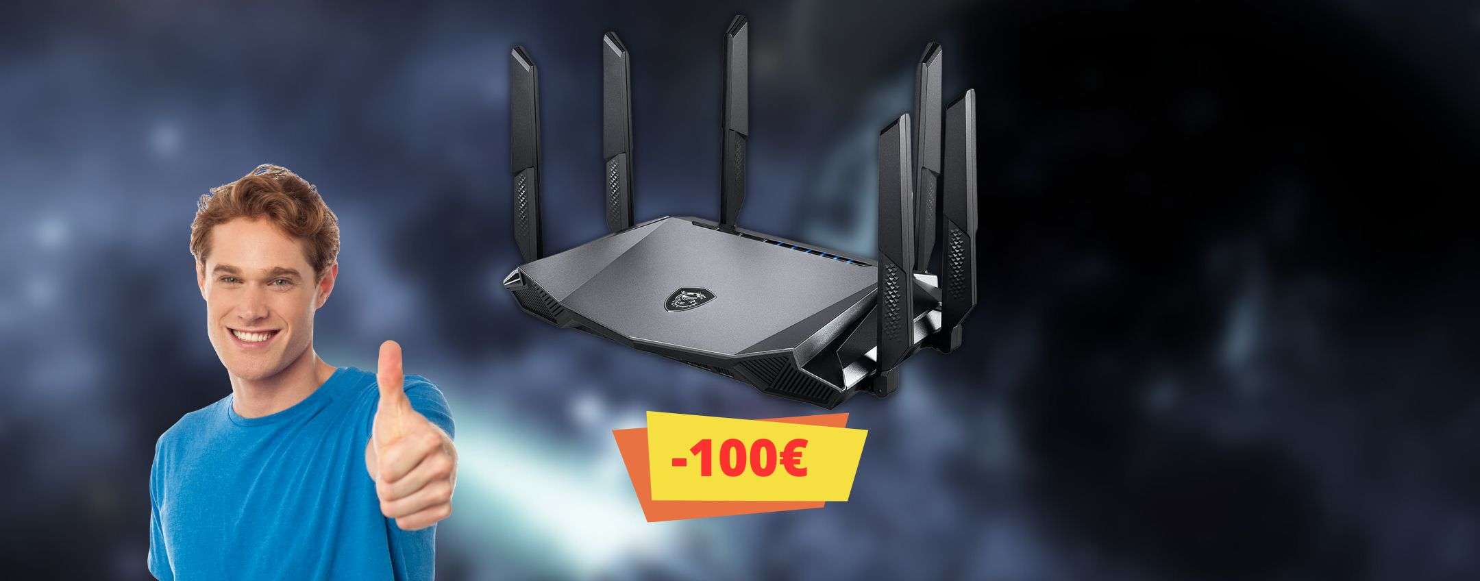 Questo router per il gaming sembra un'astronave e lo sconto è stellare