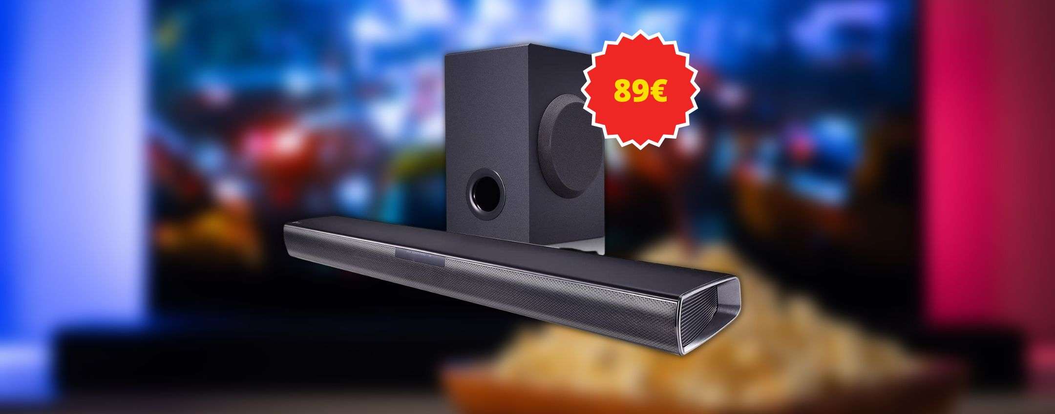 Soundbar LG 160W con subwoofer integrato: solo 89€ in offerta Amazon