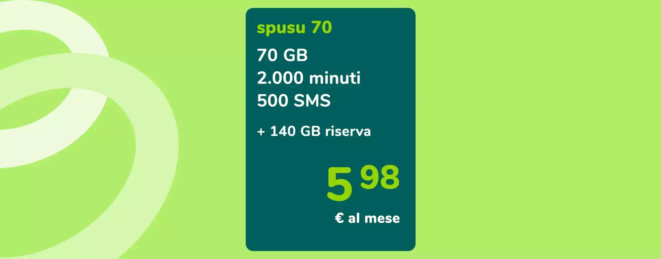Spusu PROMO Summer: 210GB a partire da 5,98€