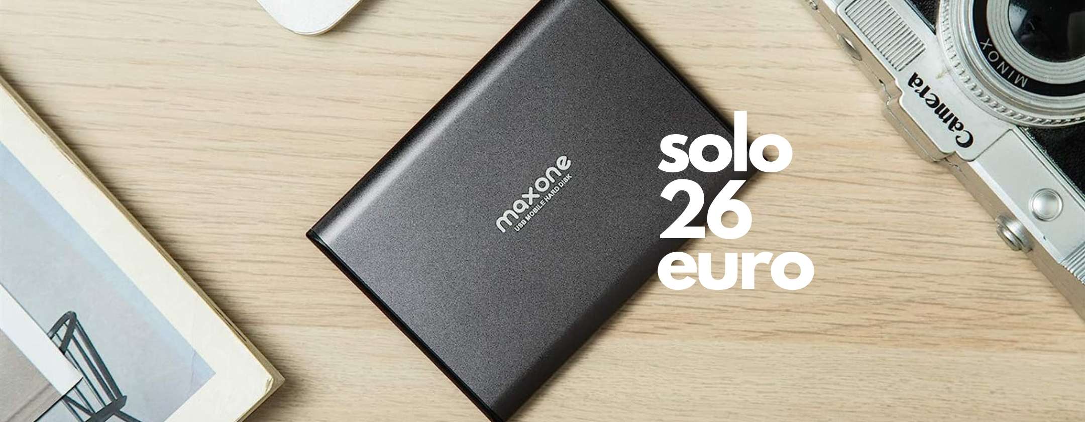 Hard Disk Esterno 500GB a 26€: deve essere assolutamente tuo