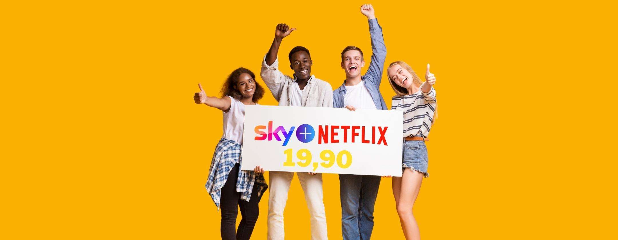 A soli 19,90€ al mese attivi Sky TV + Netflix: la promo da SOGNO