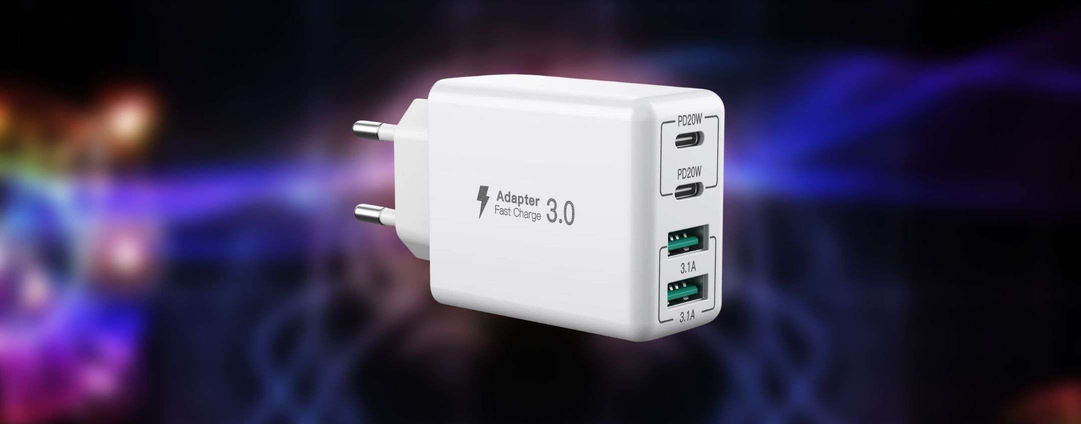 Caricatore USB-C 40W a 4 porte: affare Amazon a soli 12 euro