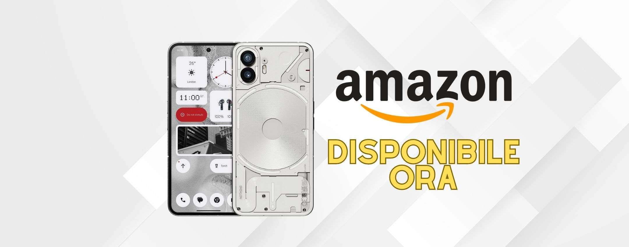 Nothing Phone (2) è su Amazon: disponibilità IMMEDIATA