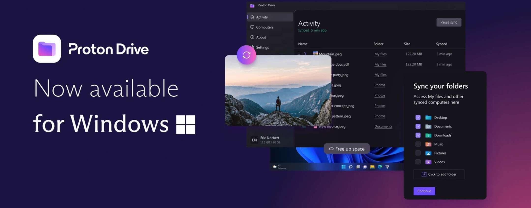 Proton Drive: disponibile l'app per Windows