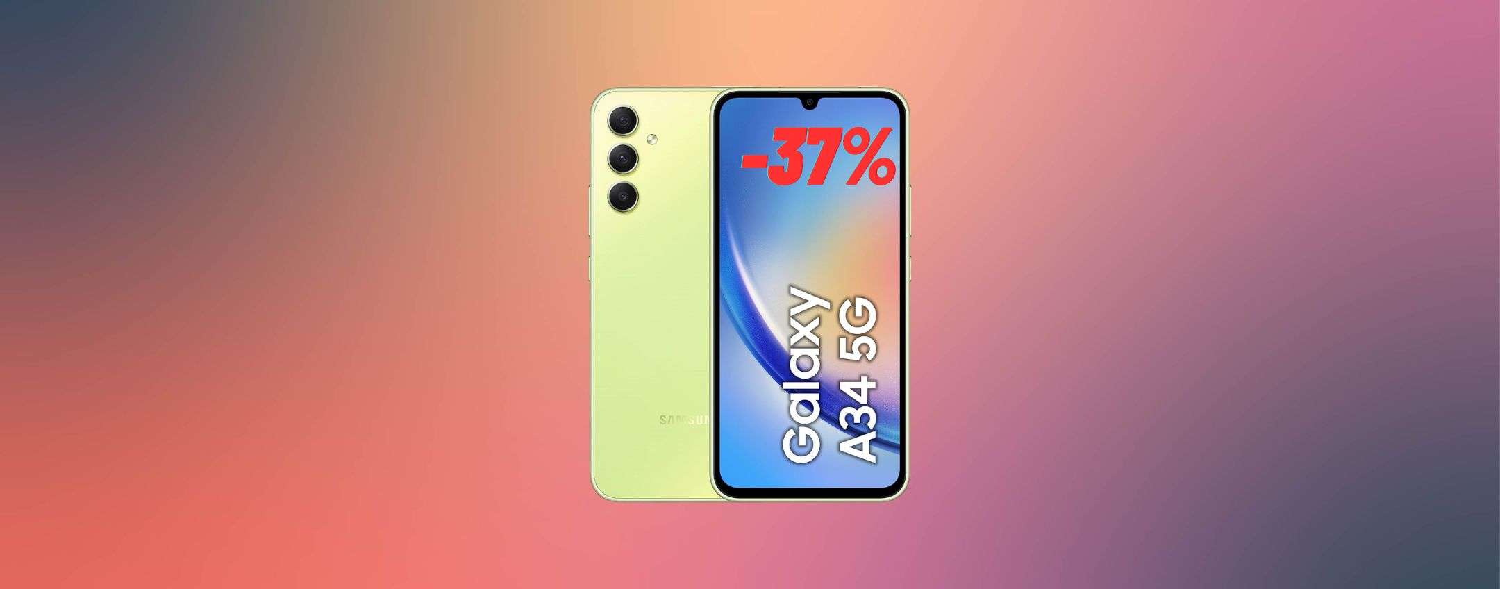 Samsung Galaxy A34 5G: il midrange più venduto ad un super prezzo su Amazon