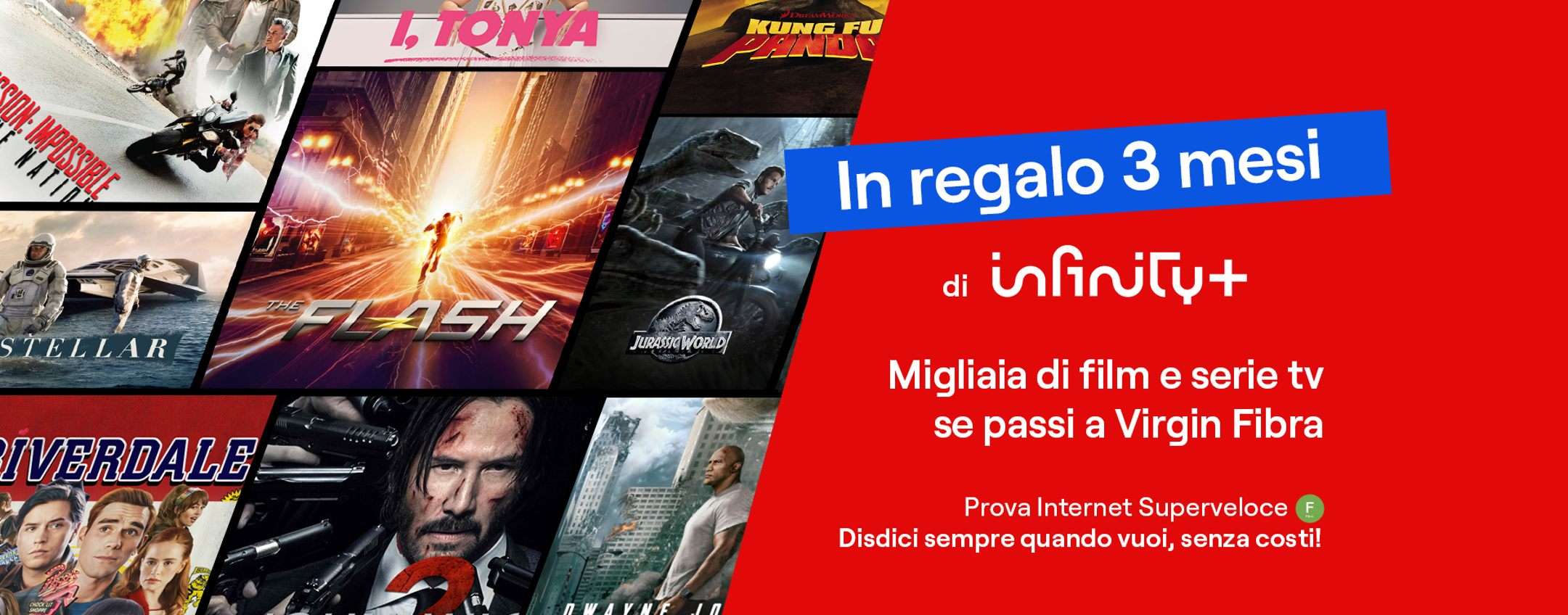 Virgin Fibra PROMO con 3 mesi di Infinity+ GRATIS