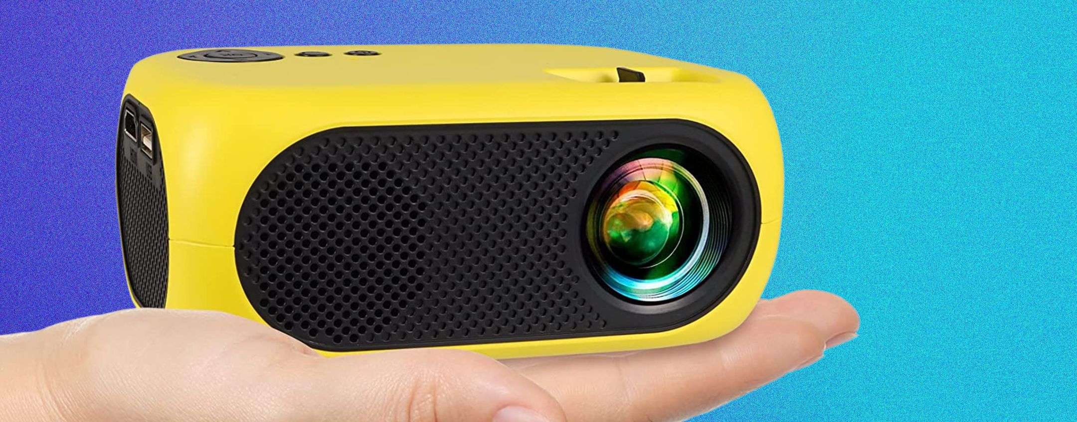 Mini proiettore portatile carino e geniale: su Amazon ti bastano 34 euro