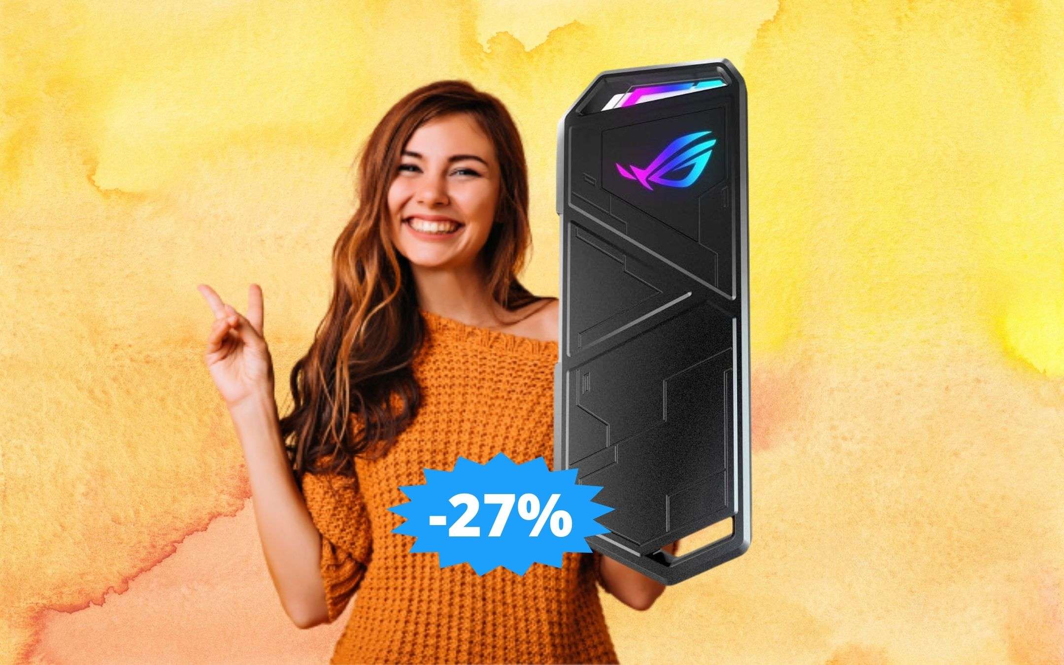 ASUS ROG Strix Arion SSD Case: MEGA sconto del 27% su Amazon