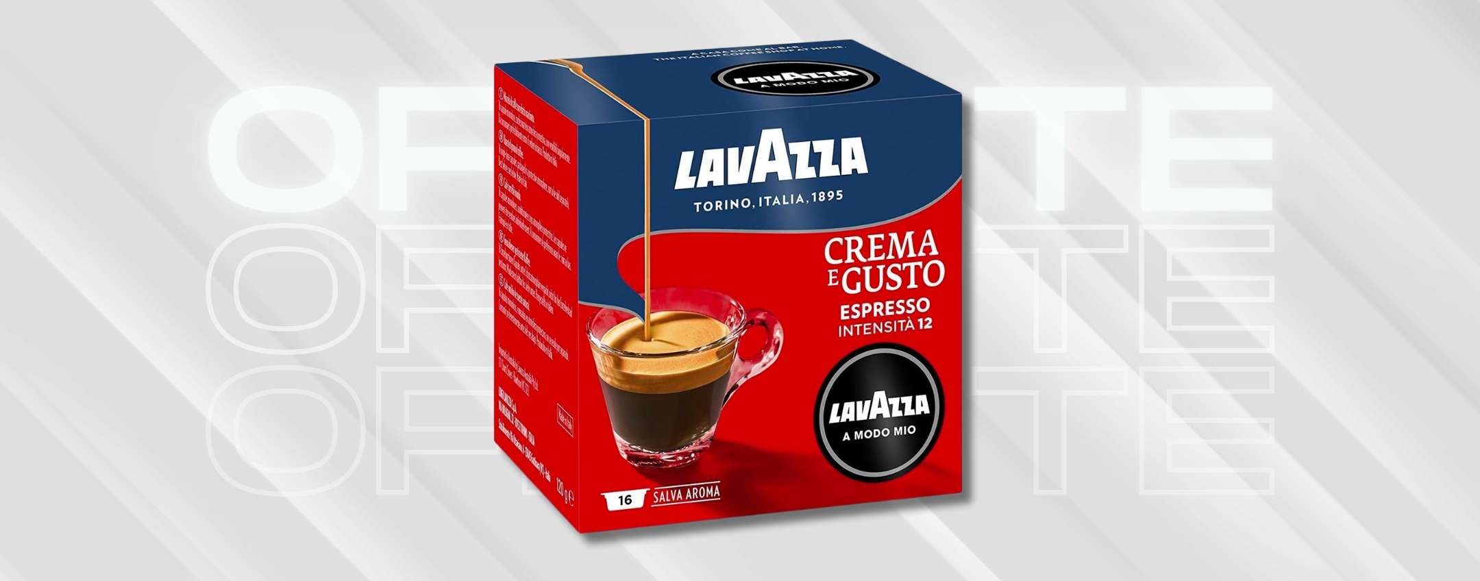 216 capsule Lavazza Crema e Gusto a 0,16€ l'una: pausa caffè BOMBA