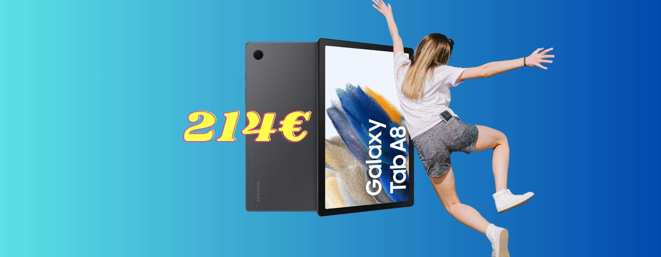 Samsung Galaxy Tab A8 LTE: a 214€ è REGALATO