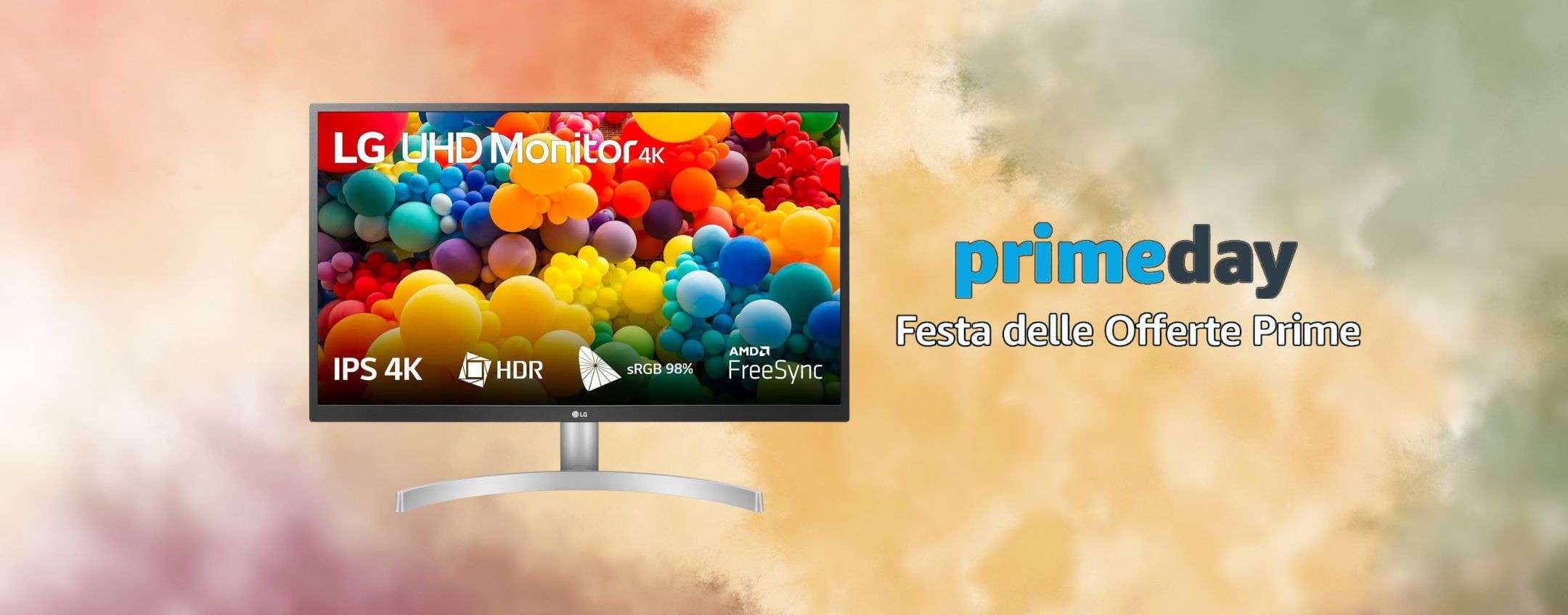 Monitor LG 27" 4K in SUPER OFFERTA Prime (-20%)