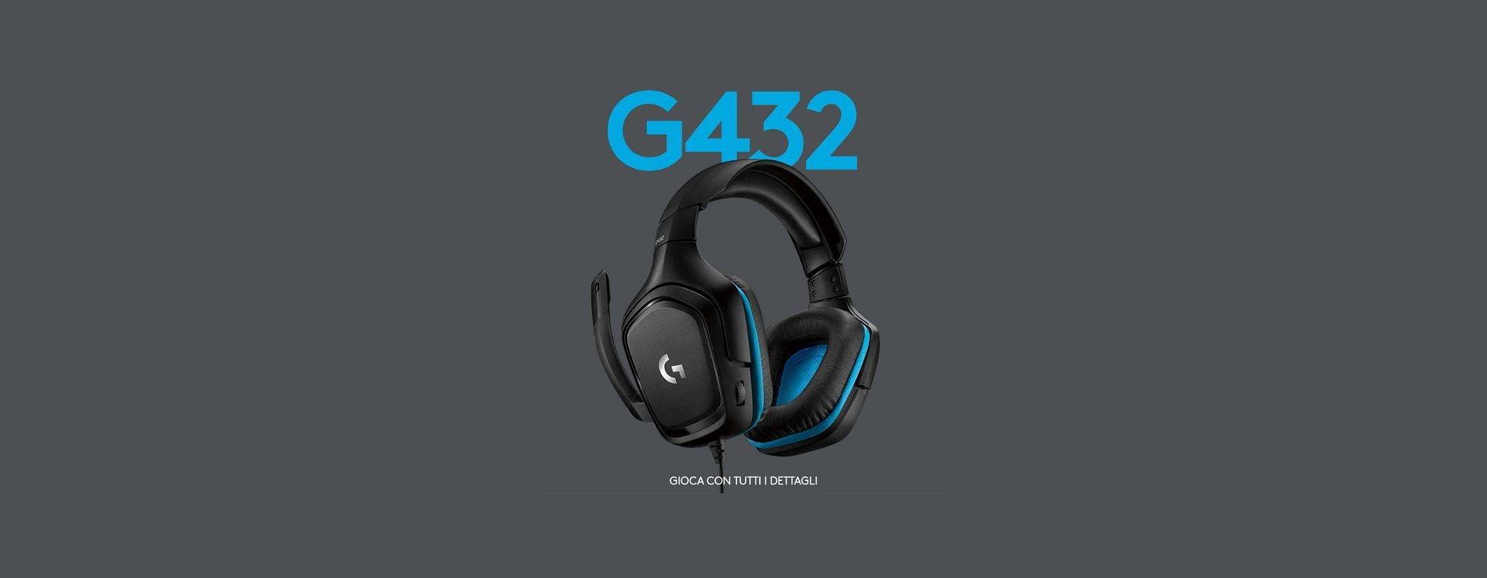 Cuffie Gaming Logitech G432: diventa tu il protagonista (-47%)