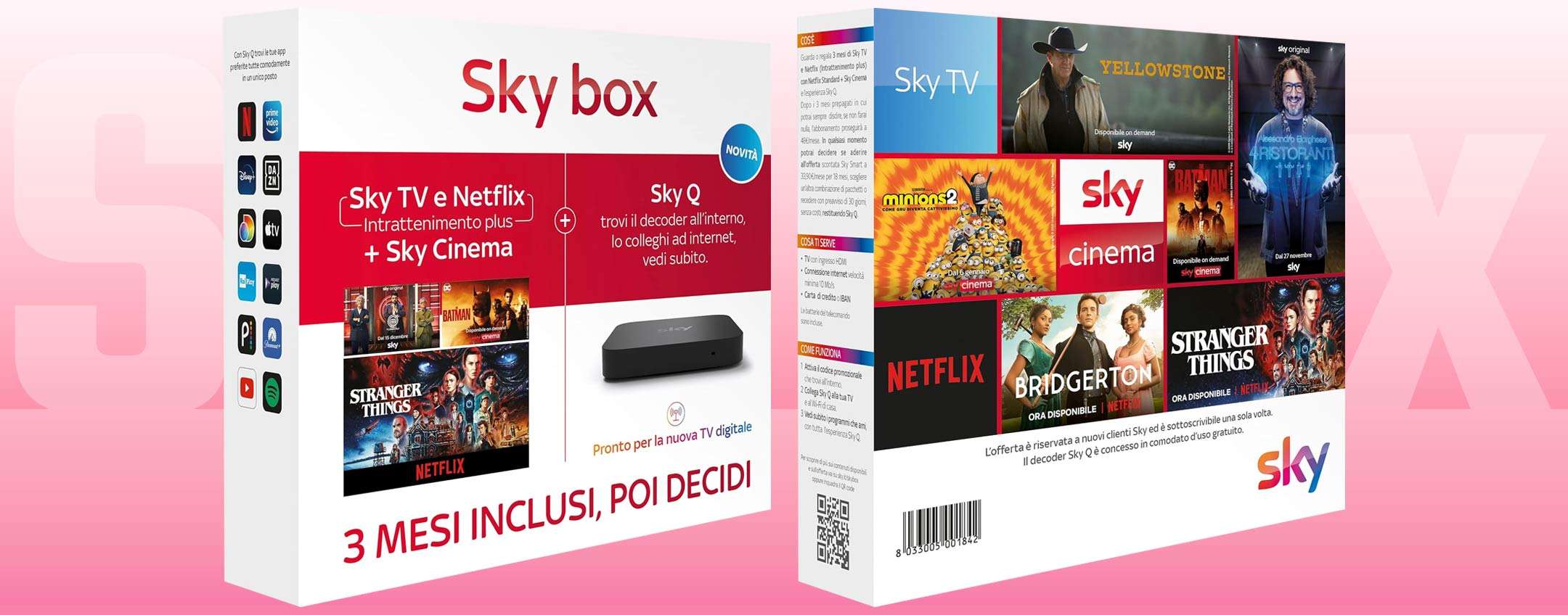 SUPER SCONTO su Sky box con Sky TV, Netflix e Sky Cinema